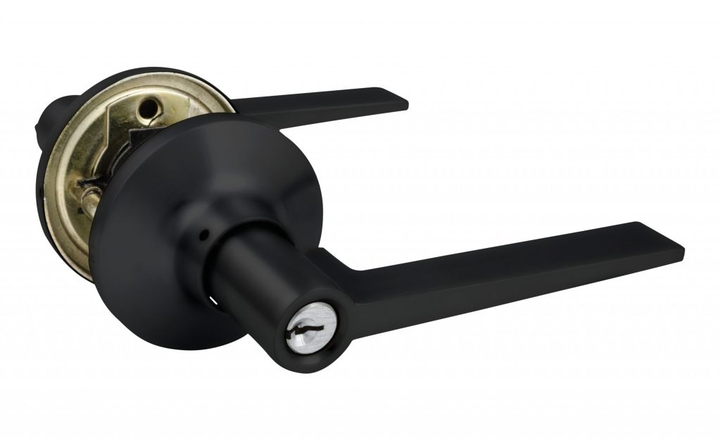 BUILDERLOCK ENTRANCE LEVER BLACK - Walker Bros